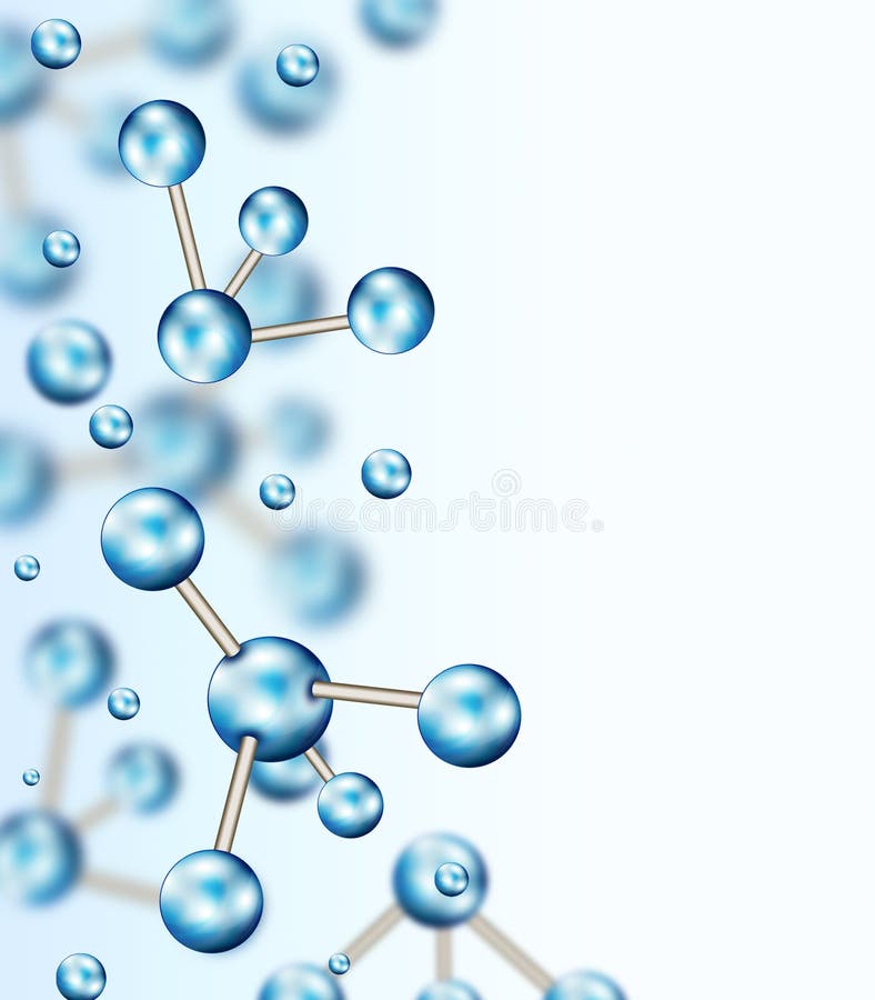 Abstract Molecules Design. Atoms Stock Illustration - Illustration of ...