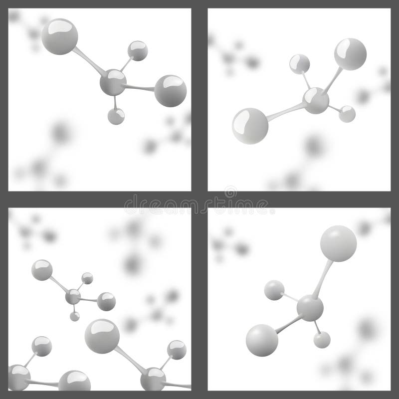 Abstract Molecules Design. Molecular Structure Stock Vector ...