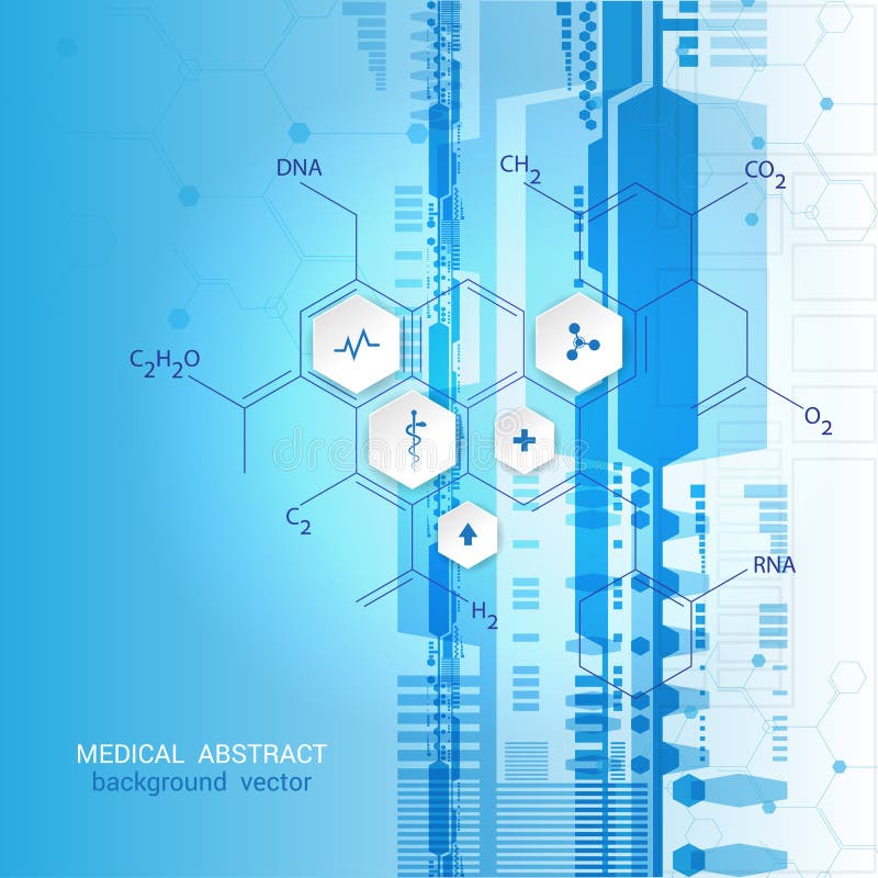 Abstract Molecules Medical Background Concept Template Design Vector ...