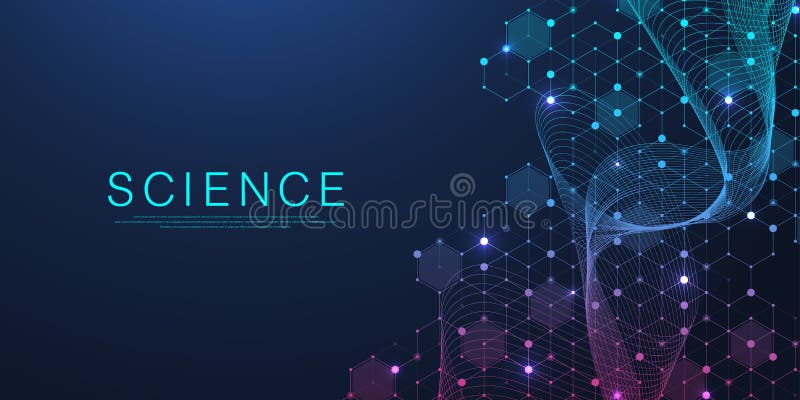 Abstract Molecules Structure Background. Scientific or Medical Concept ...