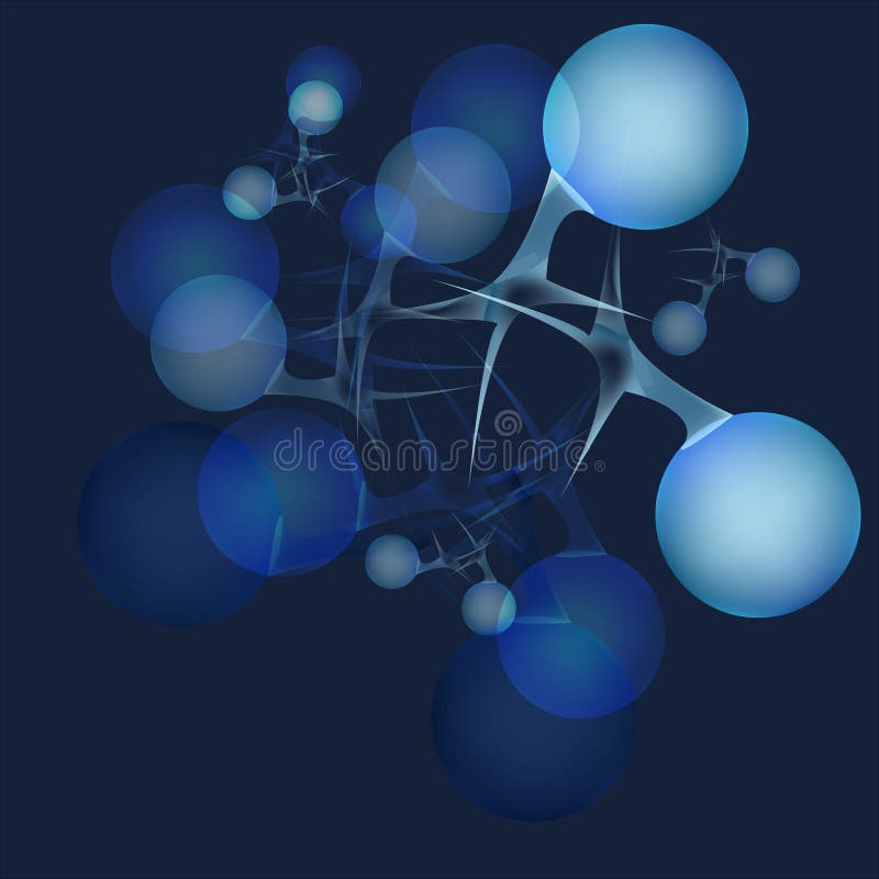 Abstract Molecules Structure Design For Your Background. Vector ...