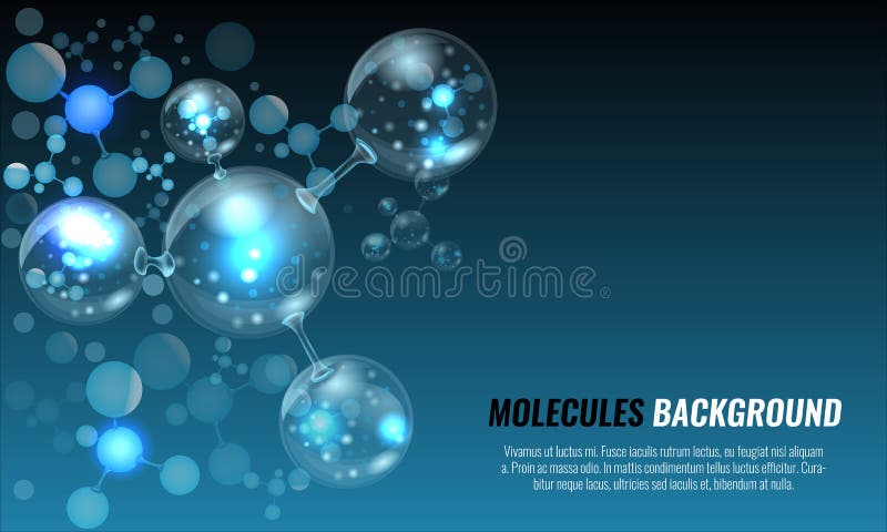 Abstract Molecules Structure Design for Your Background. Vector ...
