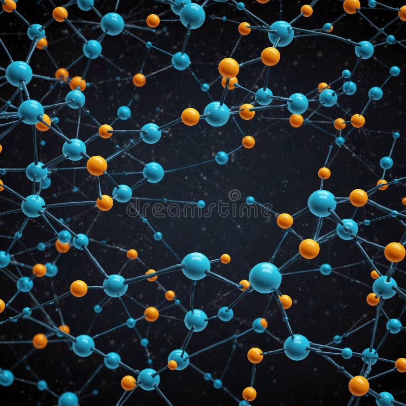 Abstract Molecules Technology Background Stock Illustration ...