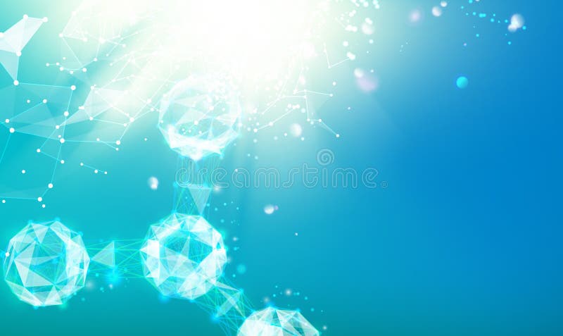 Abstract Molecules of Triangles Stock Vector - Illustration of future ...