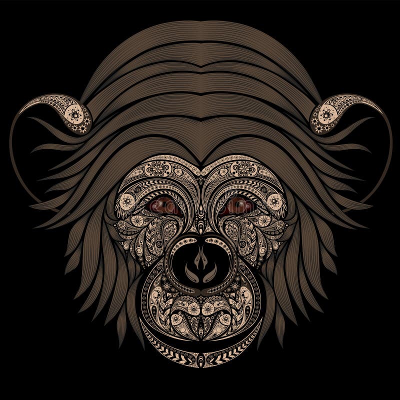 Abstract monkey pattern stock illustration. Illustration of decorative ...