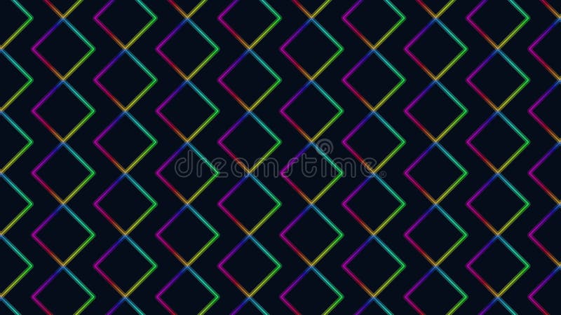 Colorful Lines Form Intricate Diamond Pattern on Black Background Stock ...