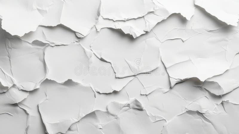 Abstract White Paper Texture Background Irregular Cracked Fragments ...