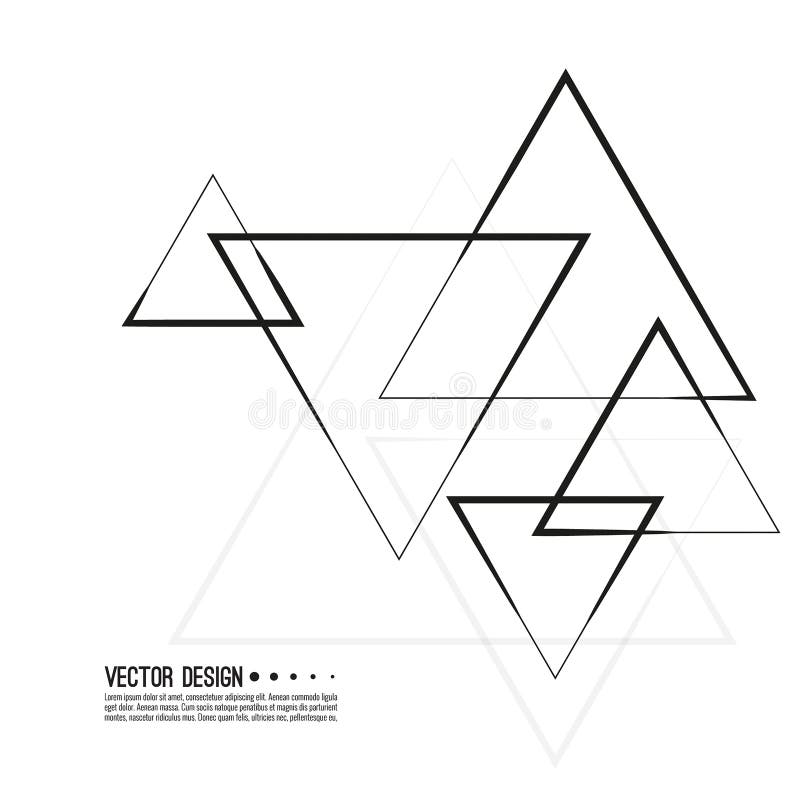 Vector Intersecting Triangles Pattern. Stock Vector - Illustration of ...