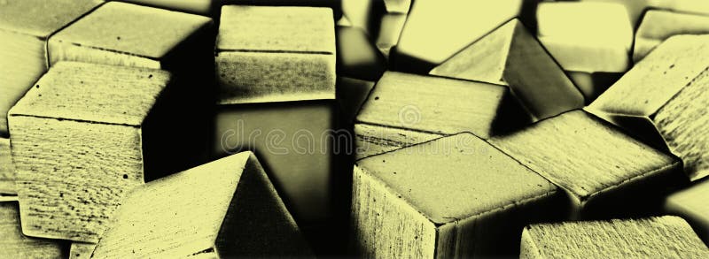 Abstract Monochrome Banner with Blocks Stock Photo - Image of closeup ...