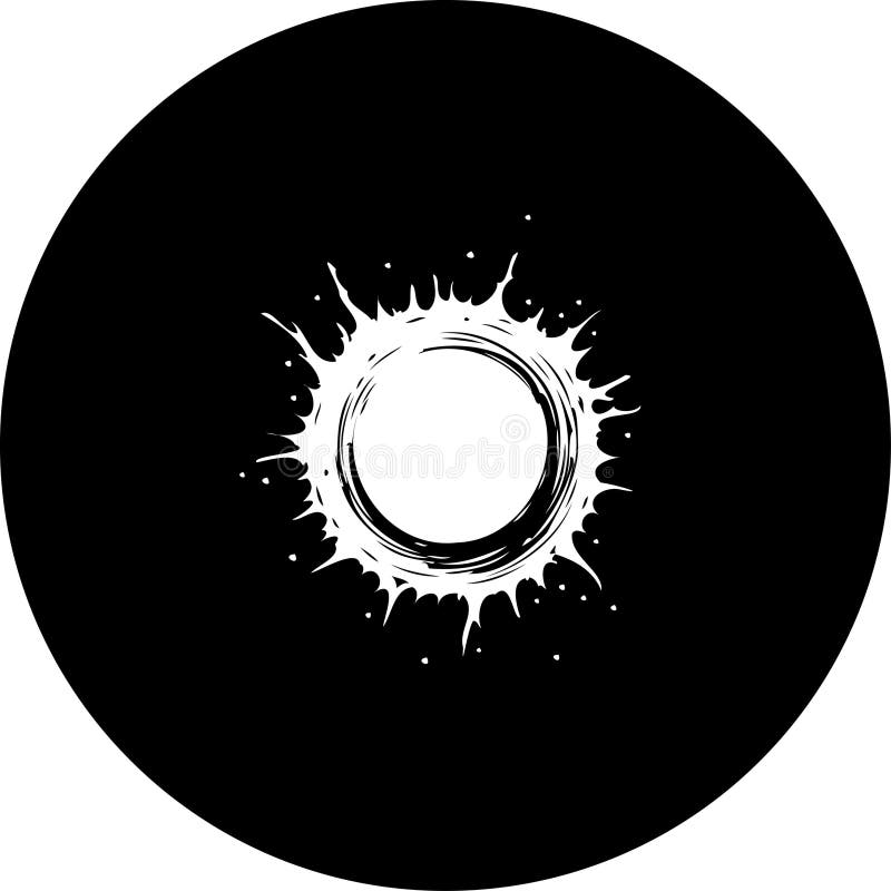 Abstract Monochrome Design Featuring a Central Burst within a Dark ...