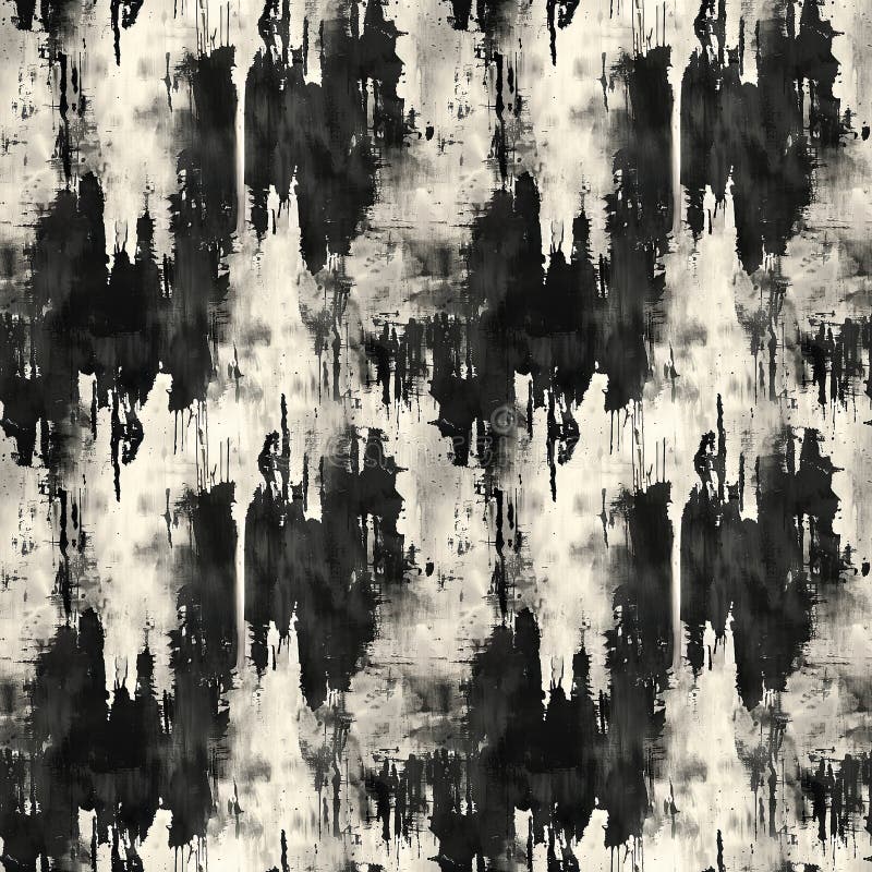 Abstract Monochrome Dripping Paint Pattern Creating a Dramatic Visual ...