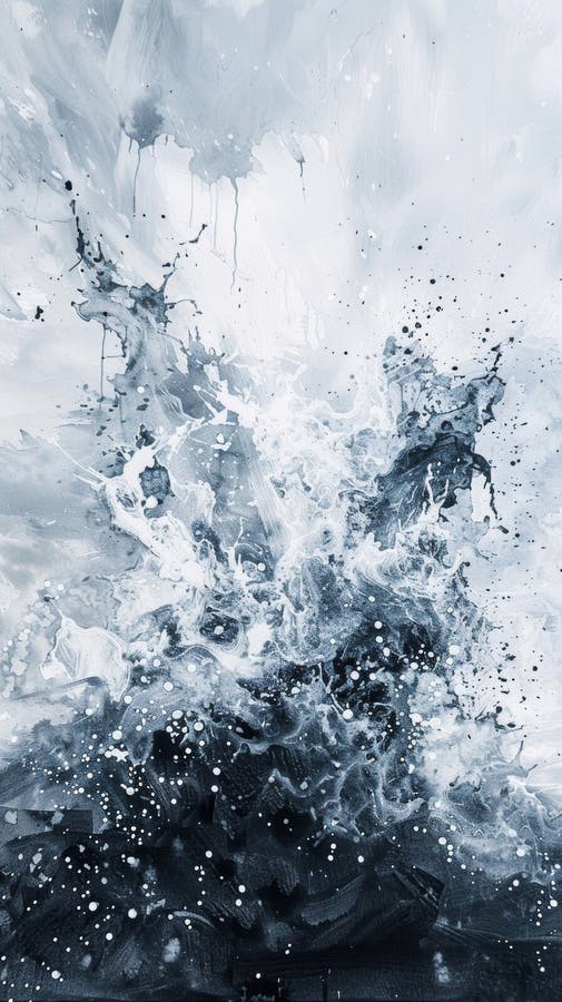 Abstract Monochrome Ink Splash Texture Stock Image - Image of ...