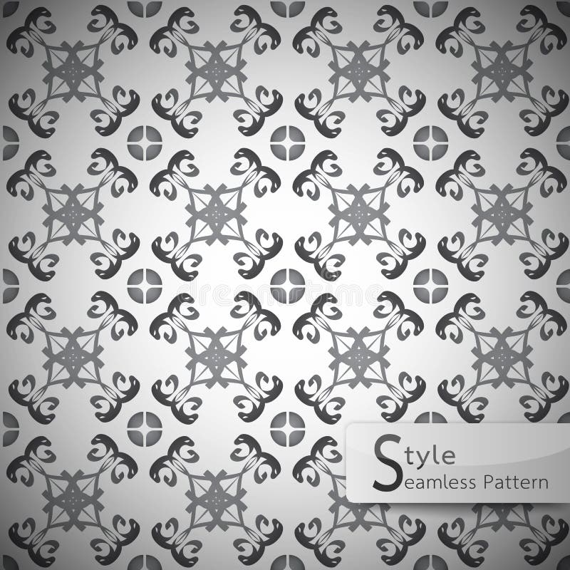 Abstract Monochrome Lattice Vintage Geometric Seamless Pattern V Stock ...