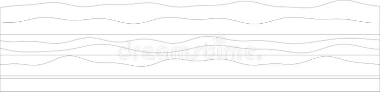 Abstract Monochrome Line Art with Curved Patterns on White Background ...