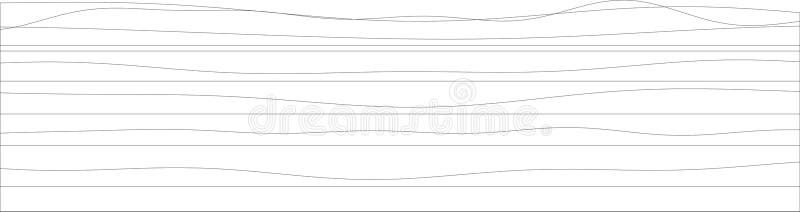 Abstract Monochrome Line Art Featuring Wavy Patterns and Horizontal ...