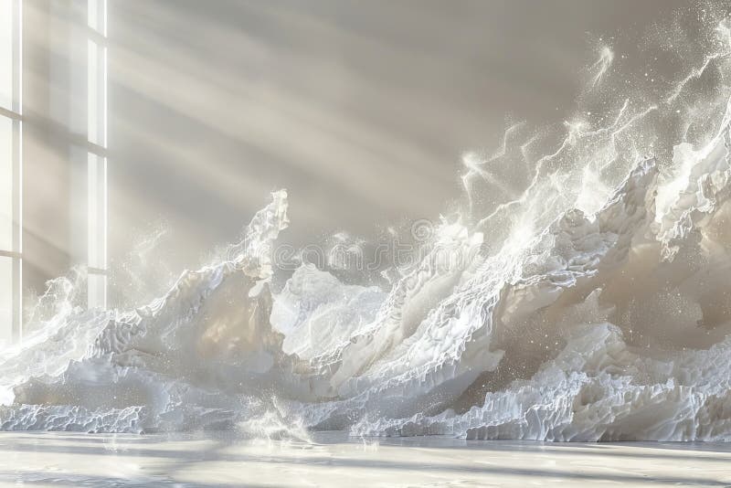 Abstract Monochrome Liquid Wave Forms. Background Generative AI Stock ...