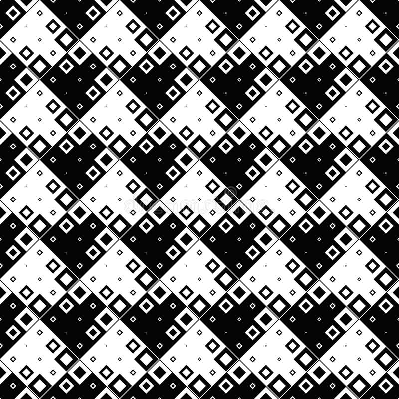 Abstract Monochrome Seamless Square Pattern Background Design Stock