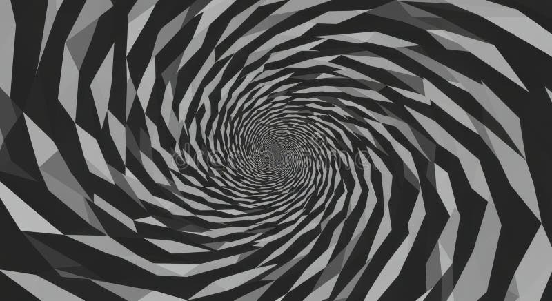 Abstract Monochrome Spiral Pattern with Optical Illusion Stock Photo - Image of swirl ...