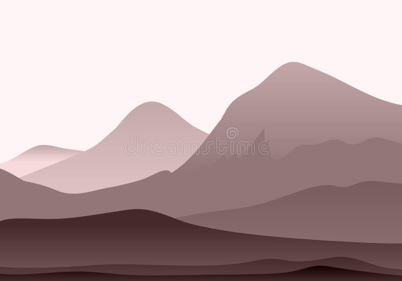 Abstract Monochrome Vector Landscape Stock Vector - Illustration of ...