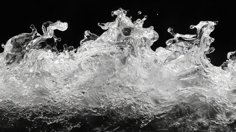 Abstract Monochrome Water Splash Texture Stock Illustration ...