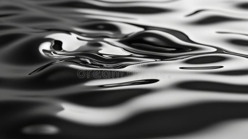 Abstract Monochrome Water Surface Texture Stock Illustration ...