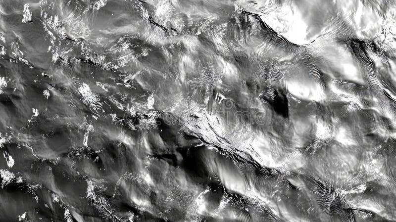 Abstract Monochrome Water Surface Texture Pattern Stock Illustration ...