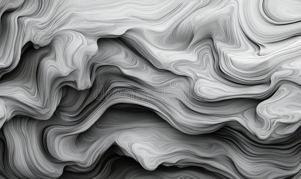 Abstract Monochrome Wave Patterns in Flowing Textures and Gradients ...