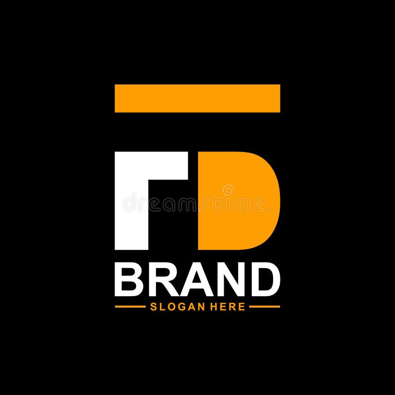 Abstract Monogram Letter FD Logo Design Template, and Marketing Logos ...