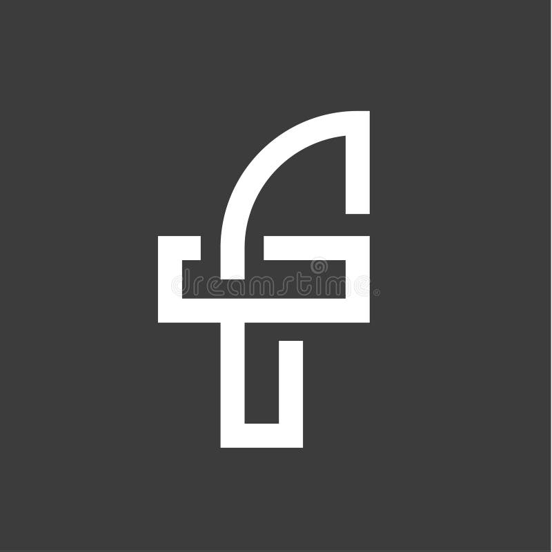 Abstract Monogram Stamp in Minimalism Flat Trend Stock Vector ...