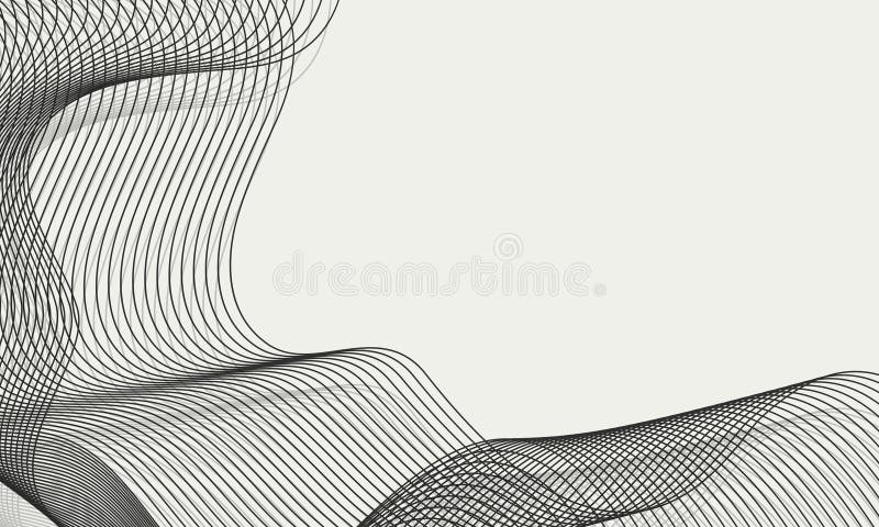 Abstract Monotonous Lines. Speed, Smoothness of the Wave Stock Vector ...
