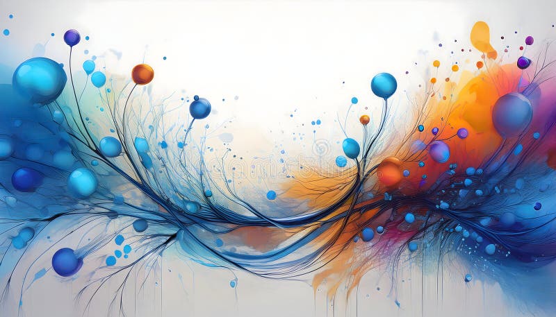 Abstract Mood of Connection Background on White Backgrounds Stock ...