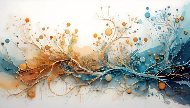 Abstract Mood of Connection Background on White Backgrounds Stock ...