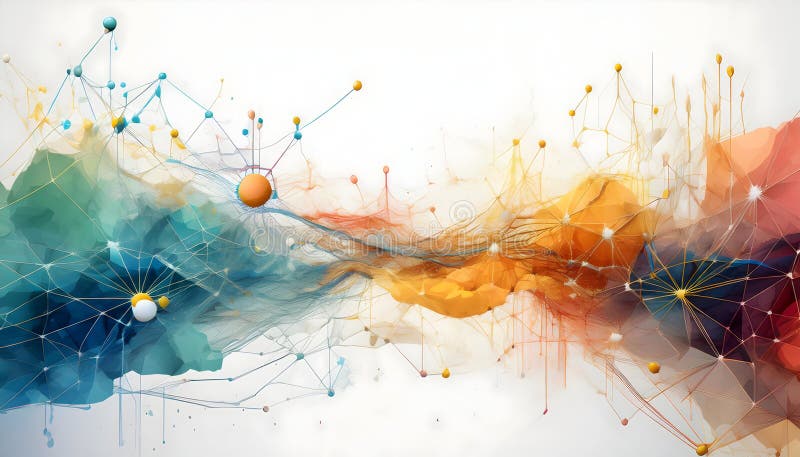 Abstract Mood of Connection Background on White Backgrounds Stock ...