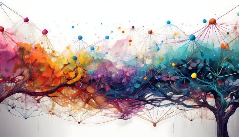 Abstract Mood of Connection Background on White Backgrounds Stock ...