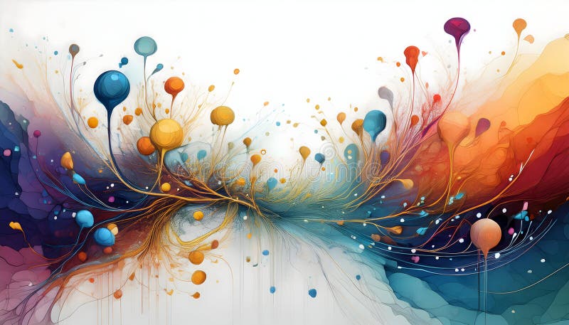 Abstract Mood of Connection Background on White Backgrounds Stock ...