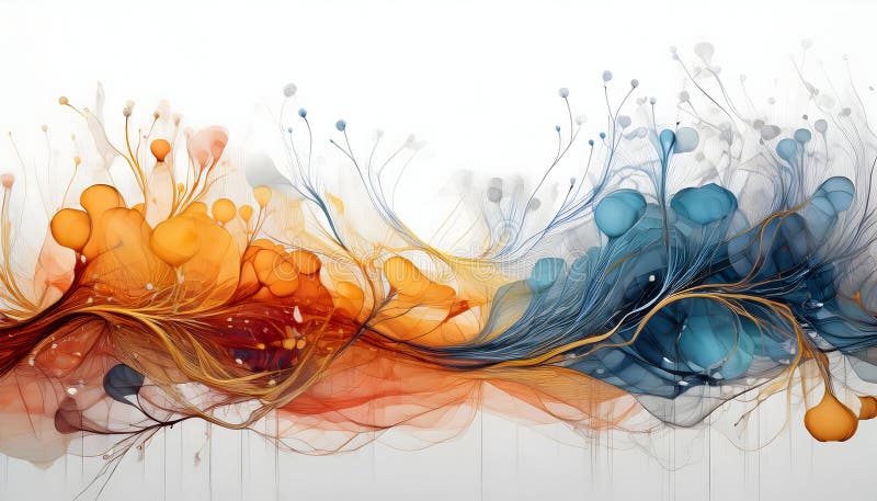 Abstract Mood of Connection Background on White Backgrounds Stock ...