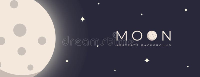 Abstract Moon Background . Moon Vector Illustration . Flat and Clean ...
