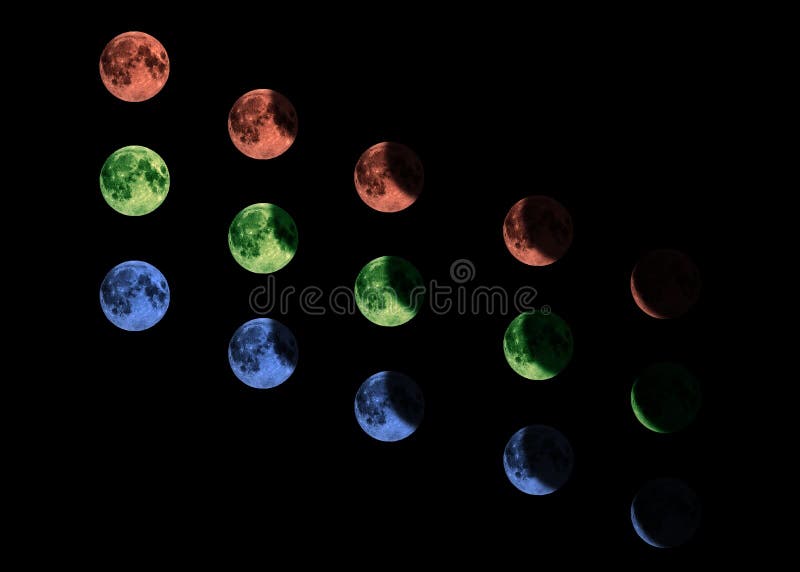 Abstract moon phase rgb stock image. Image of blue, night - 69574305