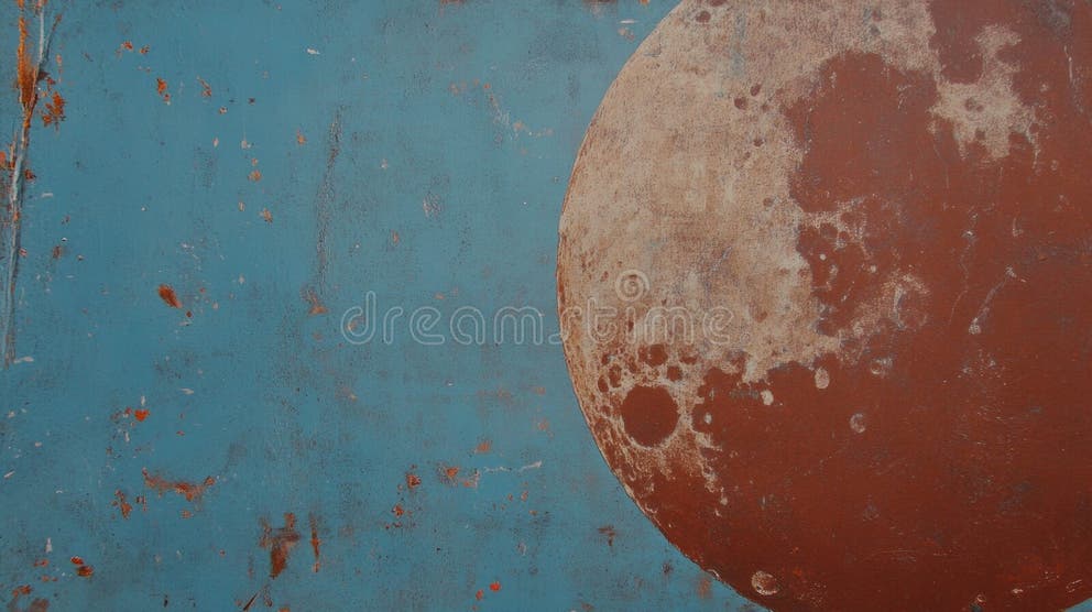 Abstract Moon and Rust Texture Art for Creative Designs Stock ...