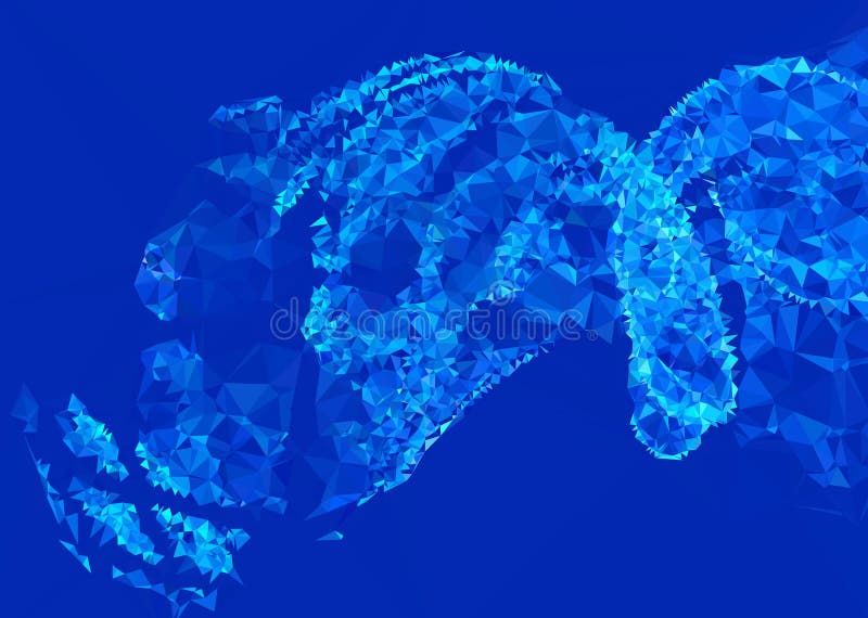 Abstract Mosaic Backdrop in Blue Color. Design Element for Book Covers ...