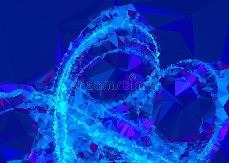 Abstract Mosaic Backdrop in Blue Color. Design Element for Book Covers ...