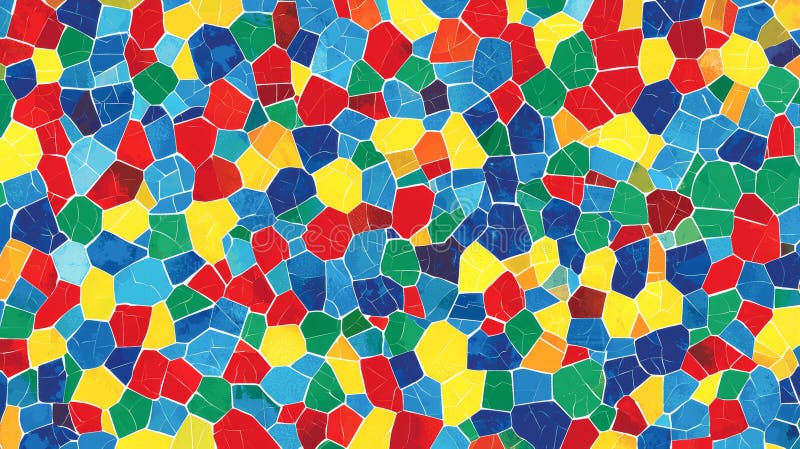 Abstract Mosaic Design Background with Bold Colors and Tiny Tiles ...