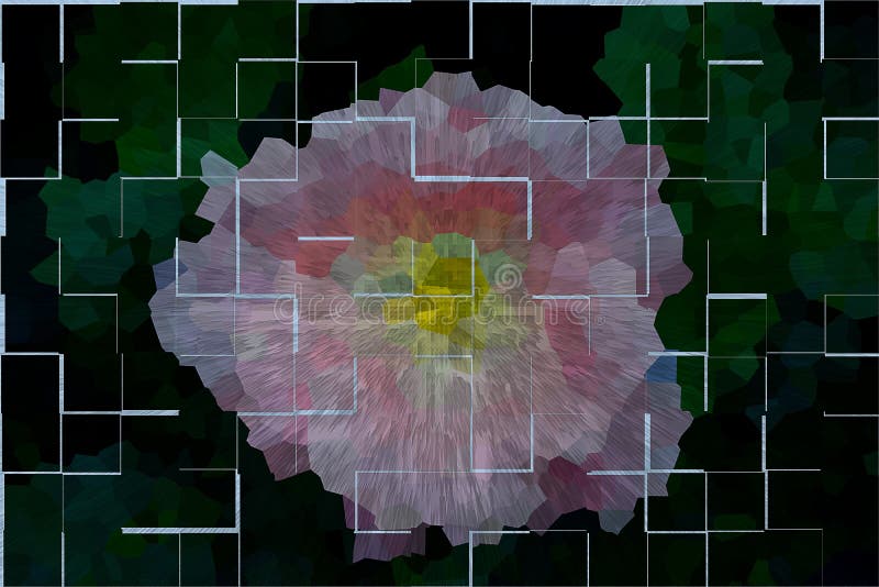 Abstract mosaic flower stock image. Image of backdrop - 92792495