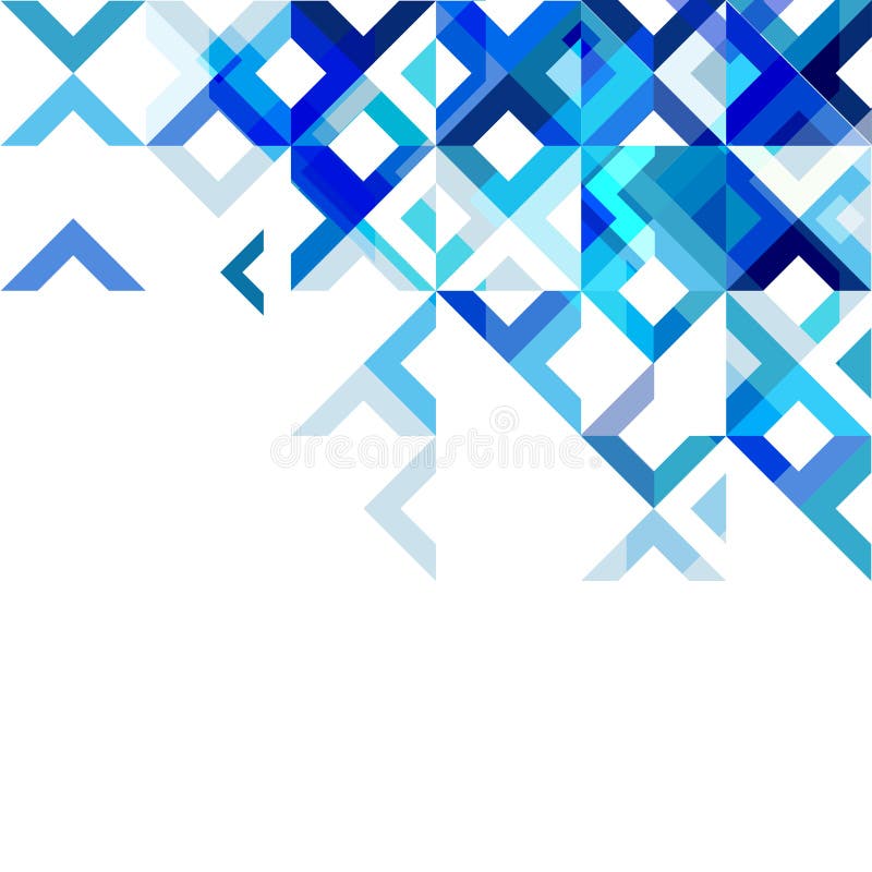 Abstract Mosaic Mix Geometric Pattern Design, Blue Tone on Top Part ...