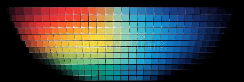 An Abstract Mosaic Pattern Featuring a Bright, Colorful Rainbow Pixel ...