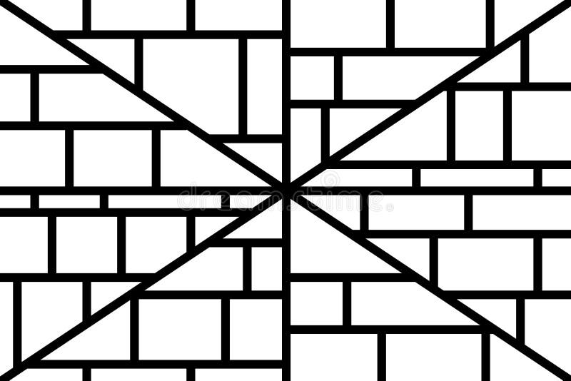 Abstract Mosaic Pattern Grid with Random Colours Stock Illustration ...