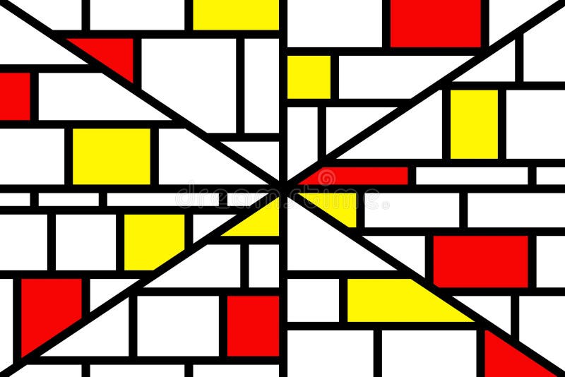 Abstract Mosaic Pattern Grid with Random Colours Stock Illustration ...