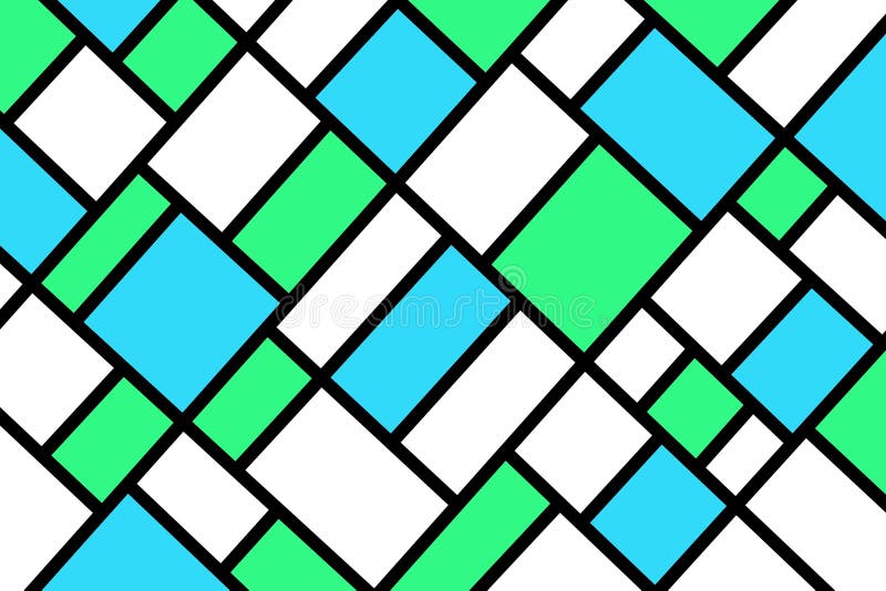 Abstract Mosaic Pattern Grid with Random Colours Stock Illustration ...