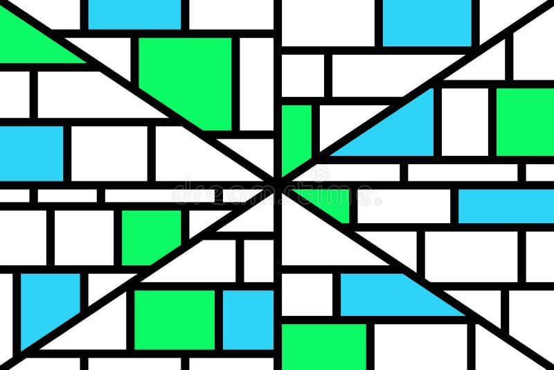 Abstract Mosaic Pattern Grid with Random Colours Stock Illustration ...