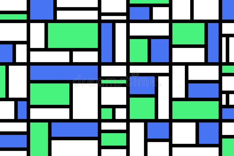 Abstract Mosaic Pattern Grid with Random Colours Stock Illustration ...